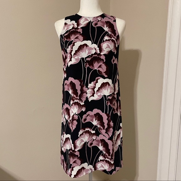 Ann Taylor | Dresses | Ann Taylor Purple Floral Print Shift Shell Dress ...